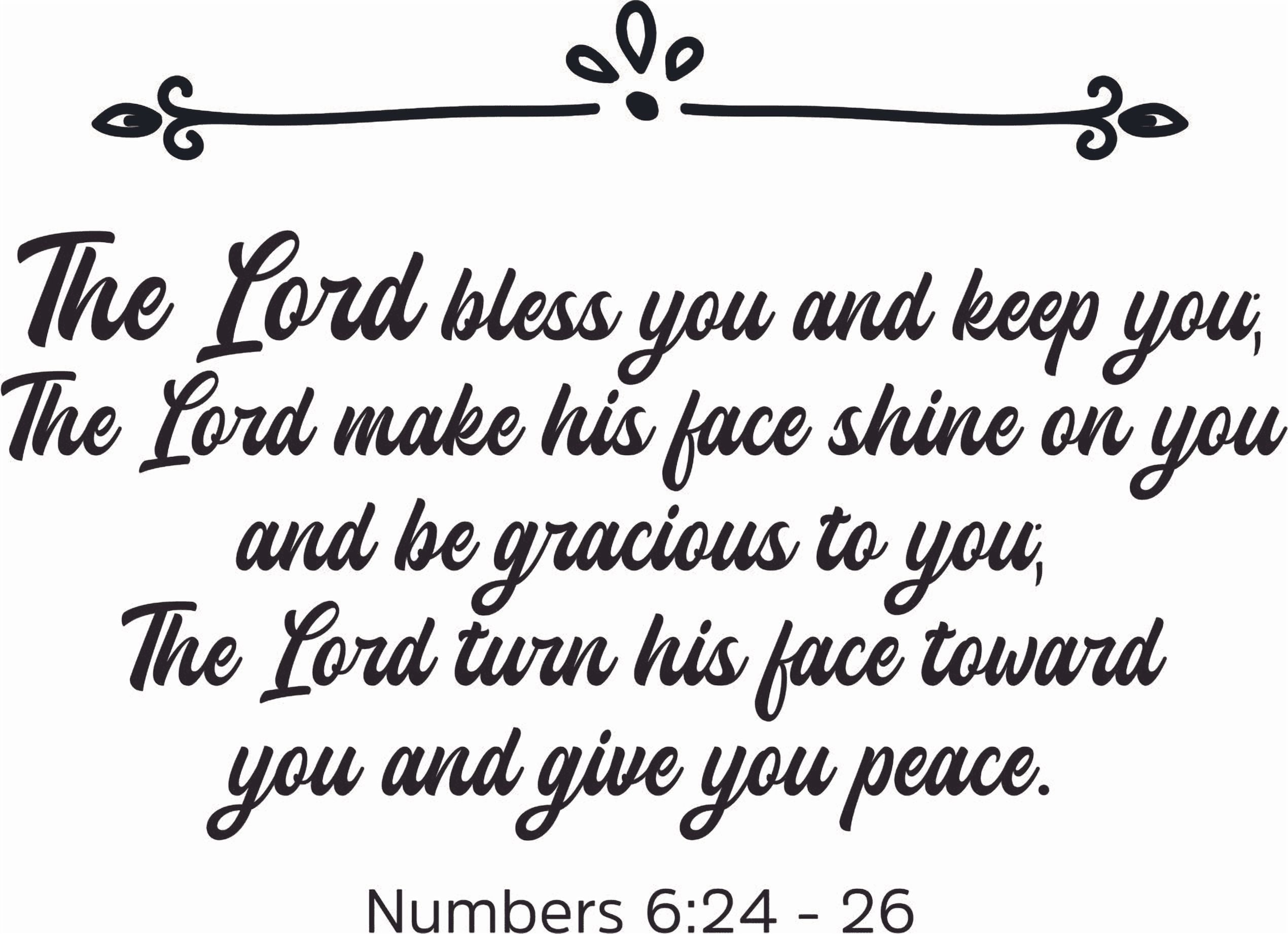 The Lord Bless You And Keep You Numbers Bible Verse Religious Spiritual ...