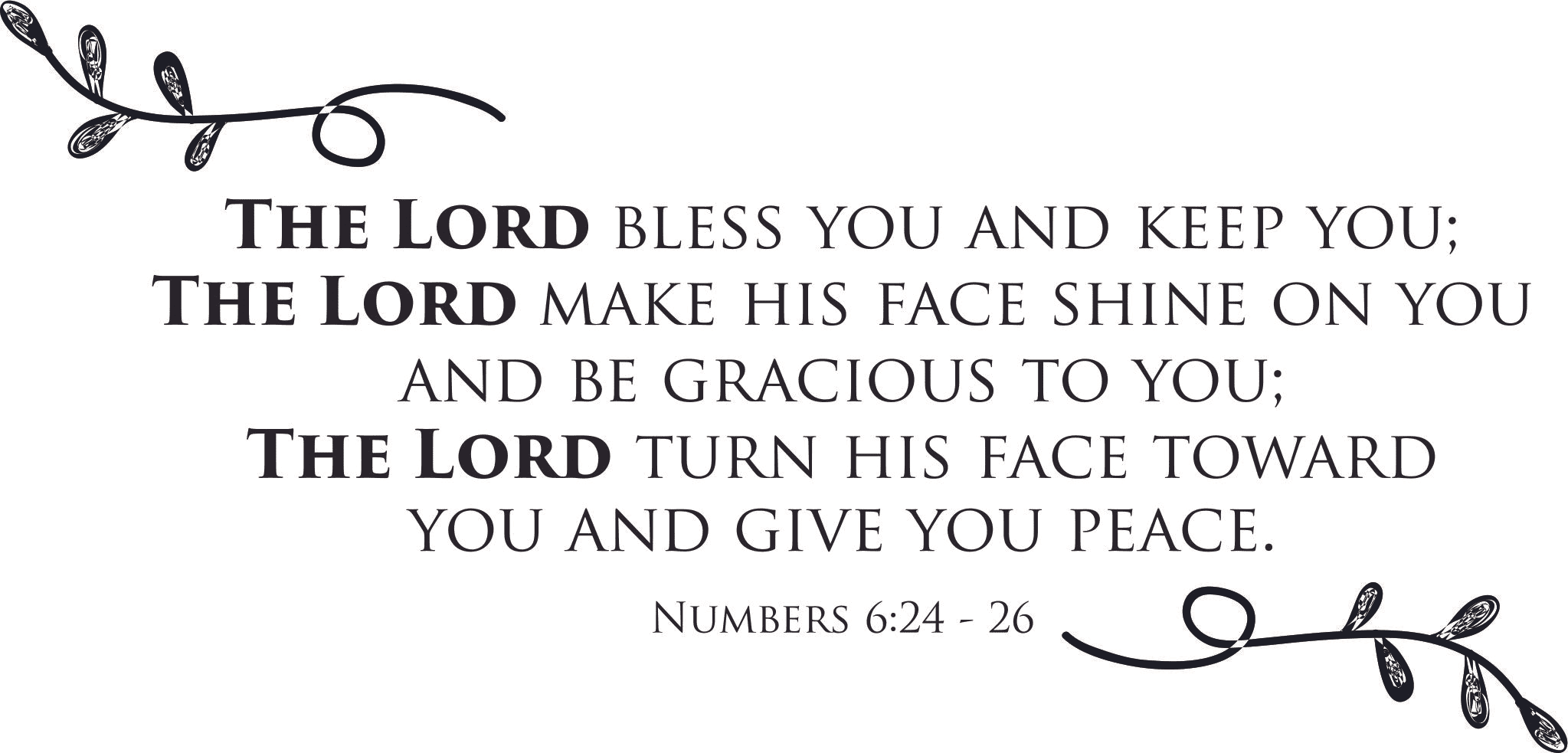 The Lord Bless You And Keep You Numbers Bible Verse Religious Spiritual ...