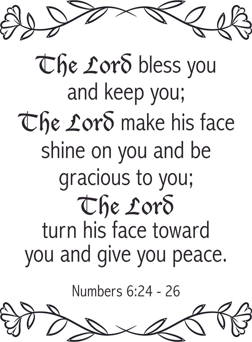 The Lord Bless You And Keep You Numbers Bible Verse Spiritual Religious ...