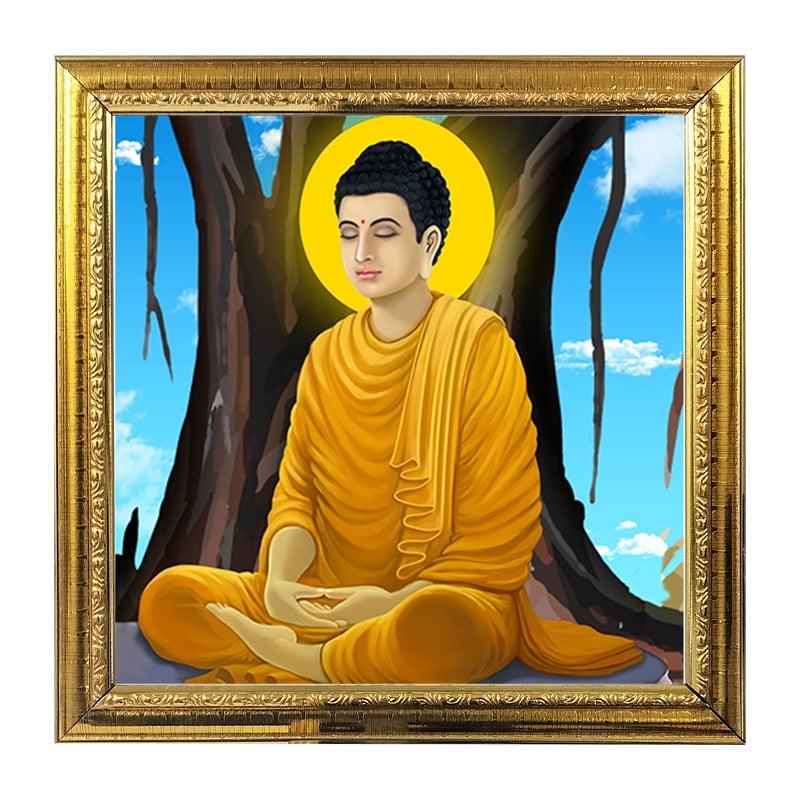 Lord Buddha God Photo Frame for Pooja Hindu Bhagwan Devi Devta Wall ...