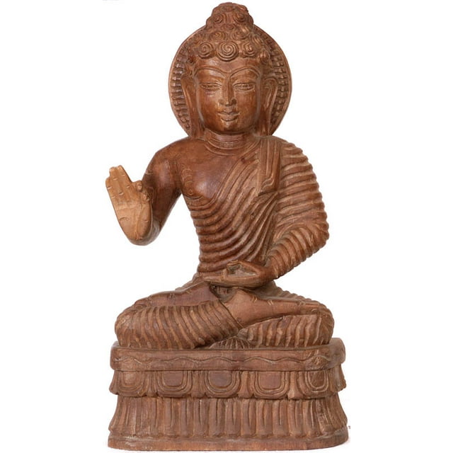 Lord Buddha Idol Preaching His Dharma | South Indian Wood Carving ...