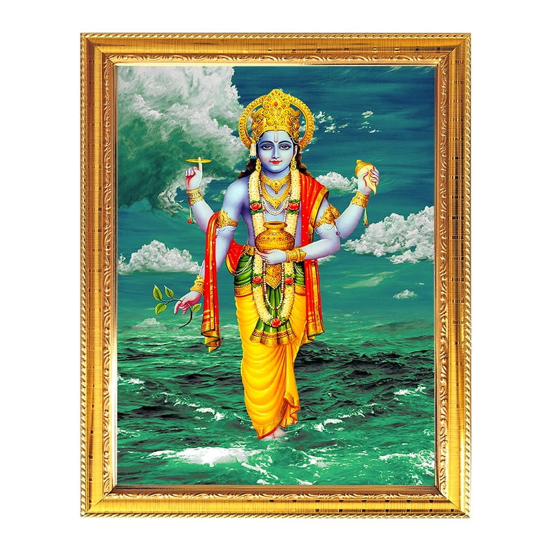 Lord Dhanvantari Hindu Religious God Photo Frames for Pooja Indian Wall ...