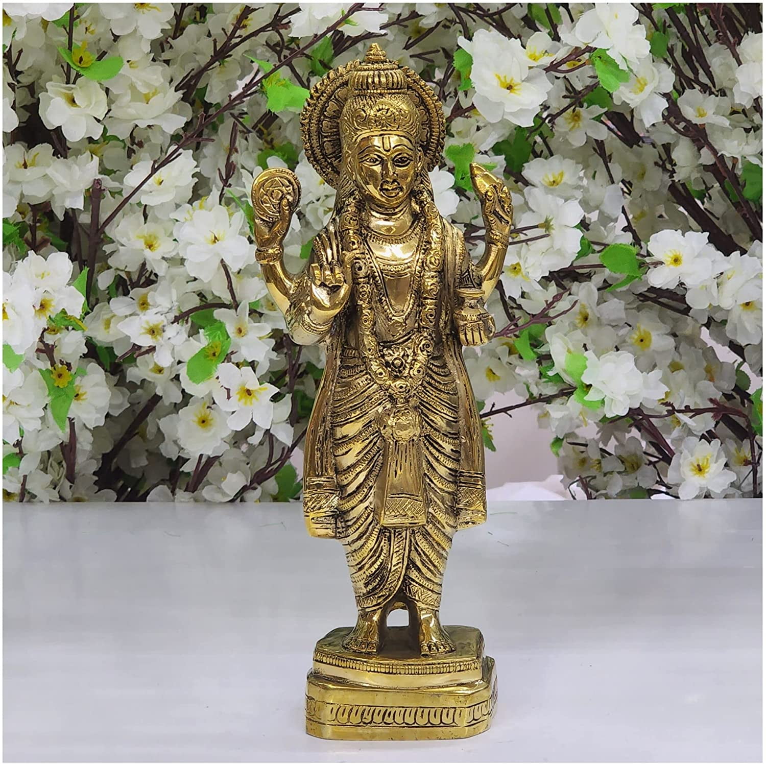 Lord Dhanvantri Statue Brass Dhanwantari God of Ayurveda Vishnu Statue ...