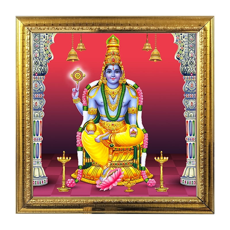 Lord Dhanwantari India God Photo Frame for Pooja Hindu Bhagwan Devi ...
