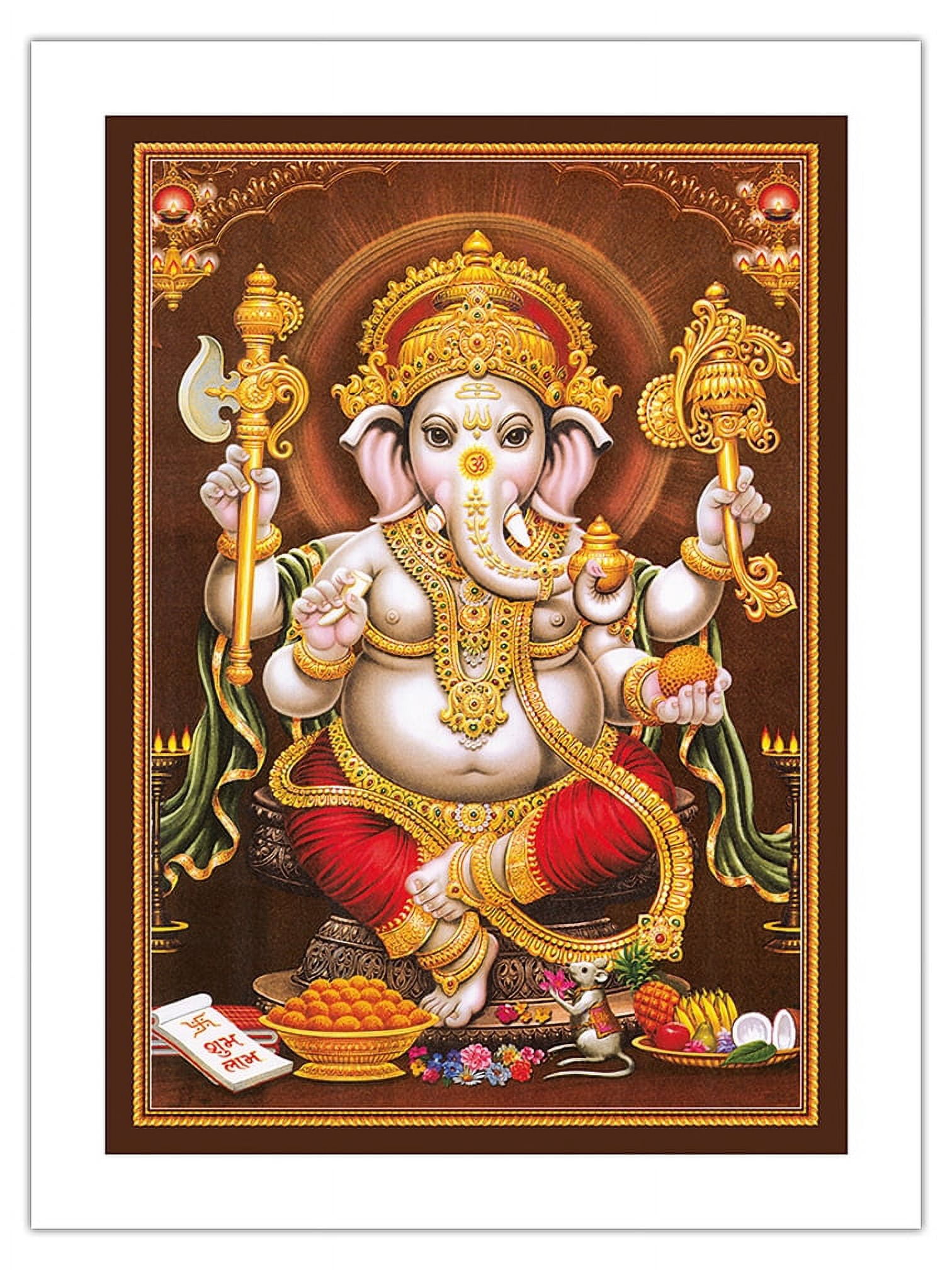 Lord Ganesha - Hindu Elephant Headed Deity - God of Wisdom Knowledge ...
