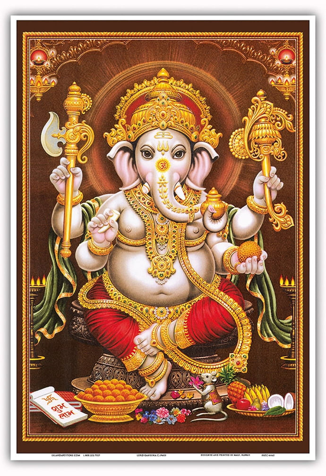 Lord Ganesha - Hindu Elephant Headed Deity - God of Wisdom Knowledge ...