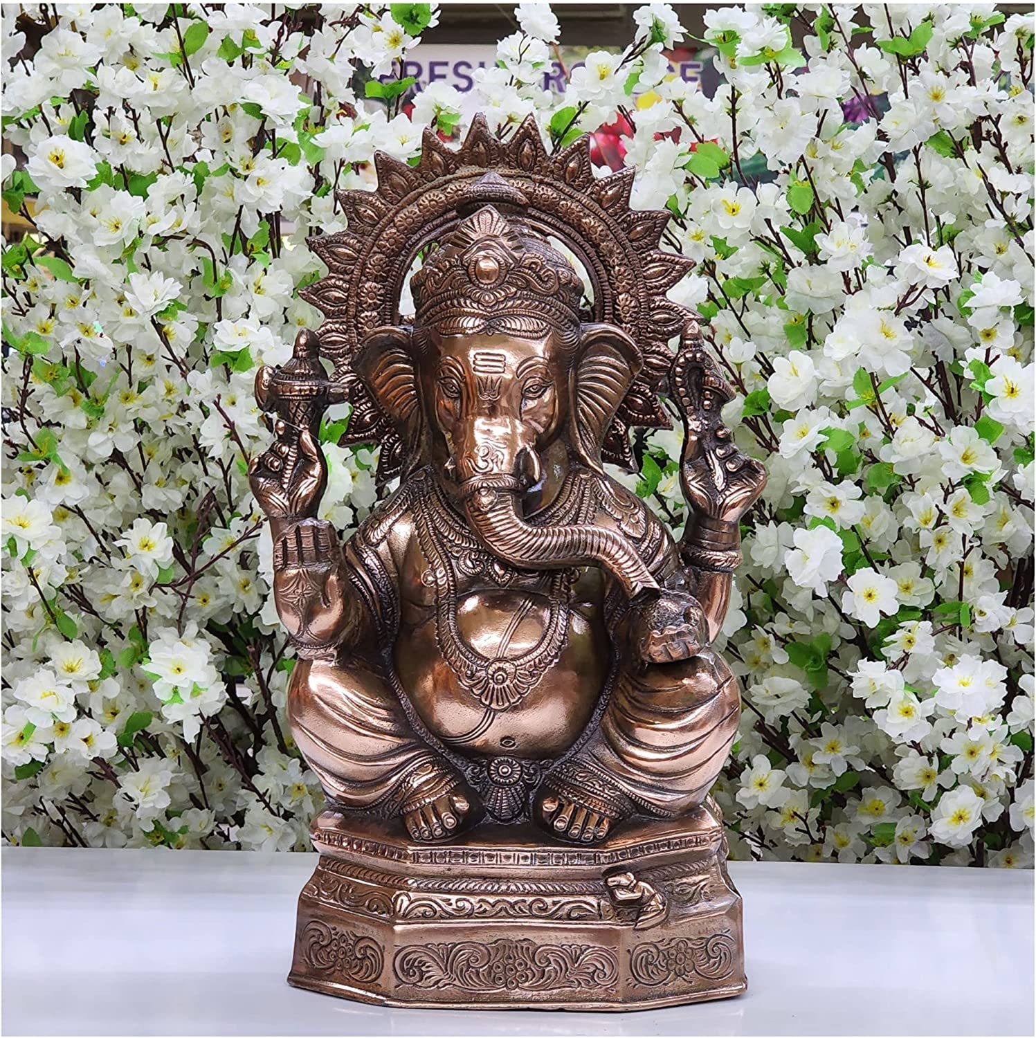 Lord Ganesha Statue in Bronze Ganesha Sculpture Hindu God Statue Indian ...