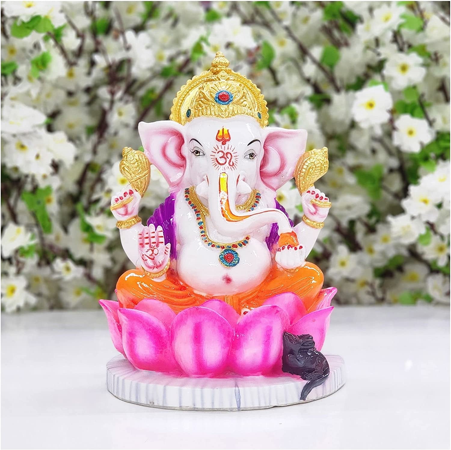 Lord Ganesha Statue in Marble Dust Ganesha Sculpture Good Luck God ...