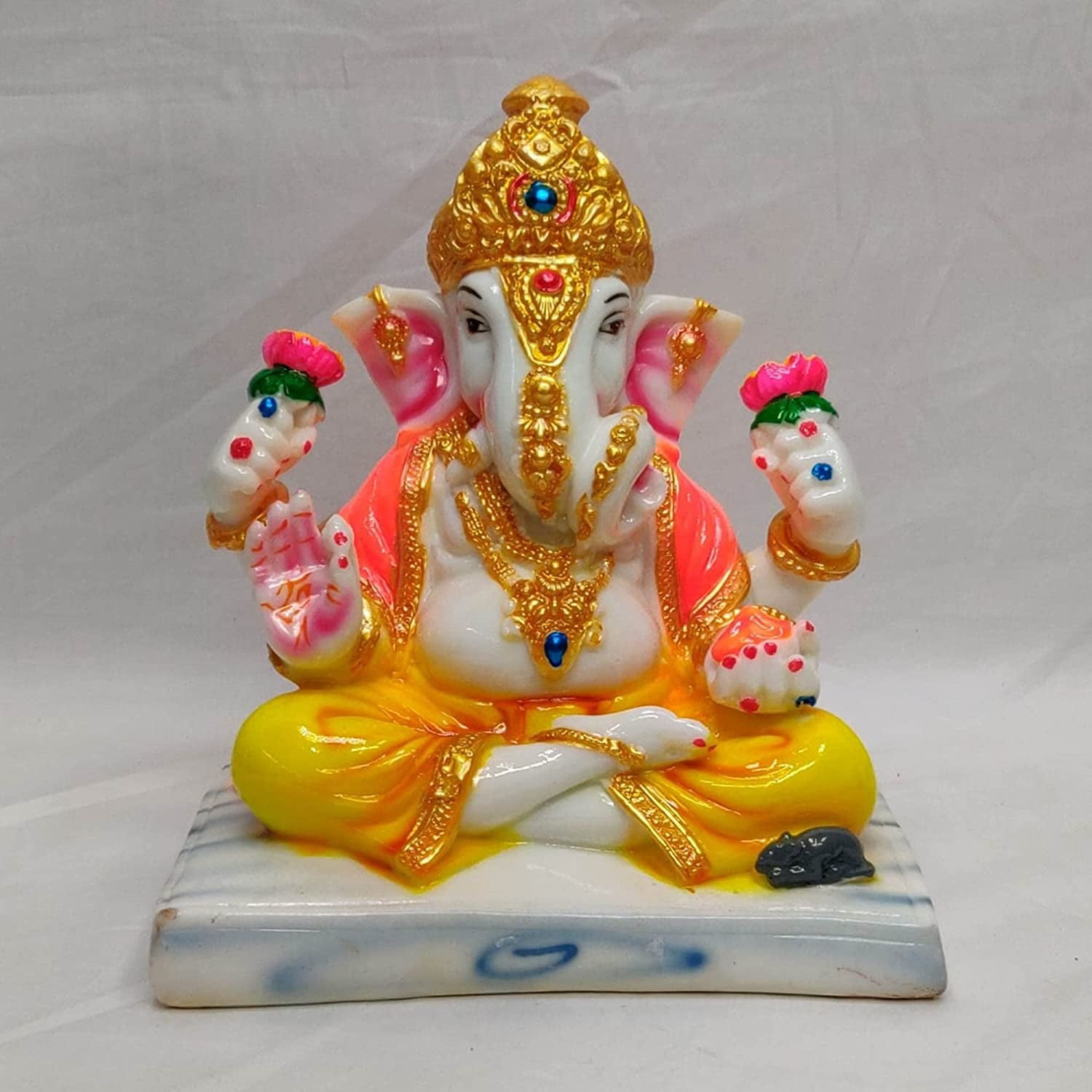 Lord Ganesha Statue Small Ganpati Murti Resin Ganesh Sculpture God of ...