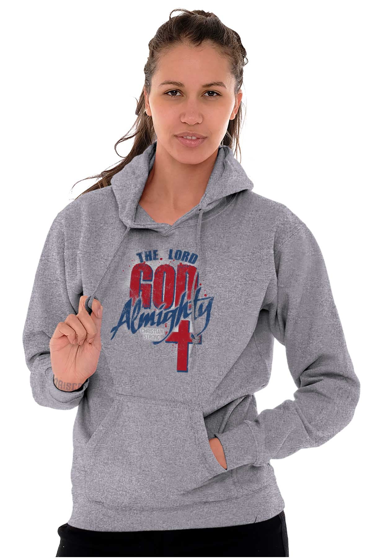 Lord God Almighty Christian Cross Hoodie Sweatshirt Women Men Brisco ...