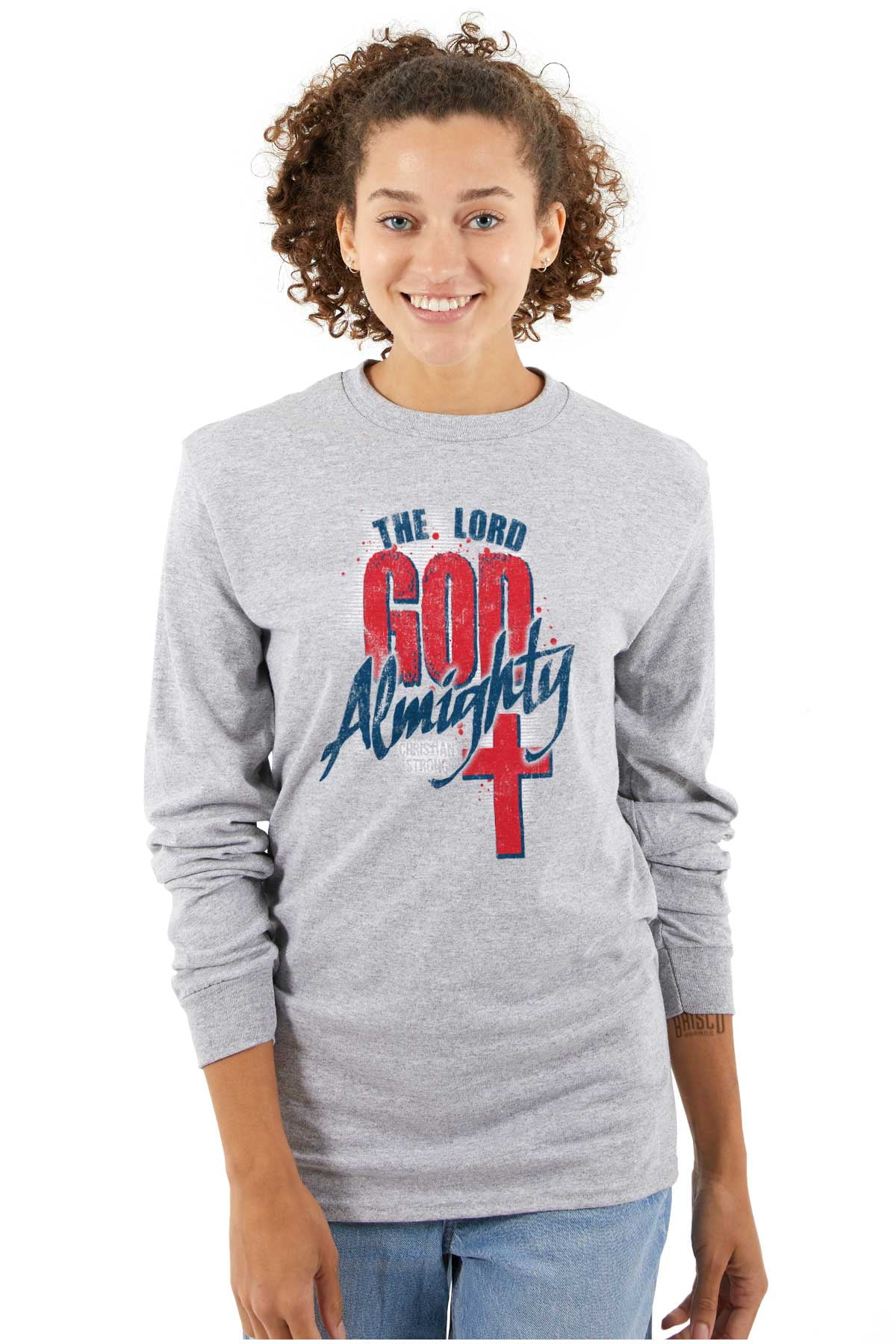 Lord God Almighty Christian Cross Long Sleeve TShirt Men Women Brisco ...