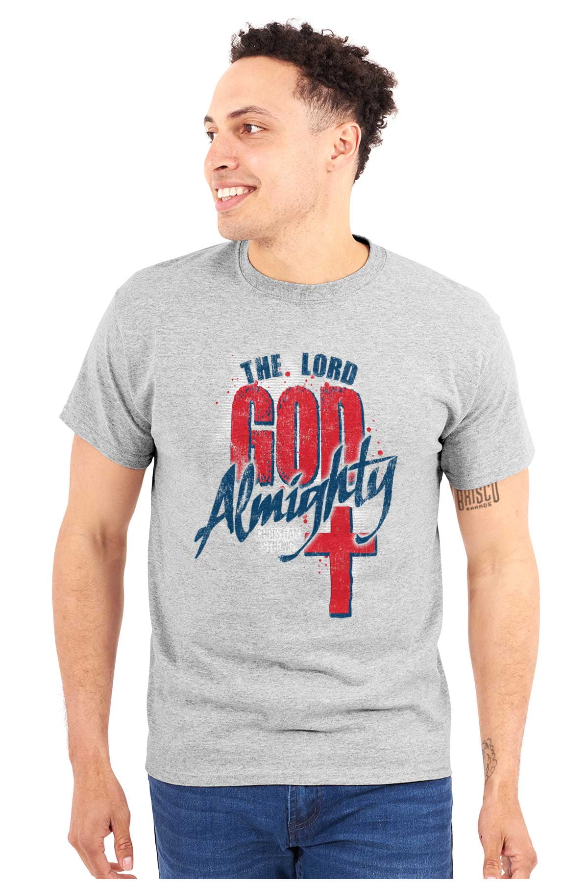 Lord God Almighty Christian Cross Men's Graphic T Shirt Tees Brisco ...