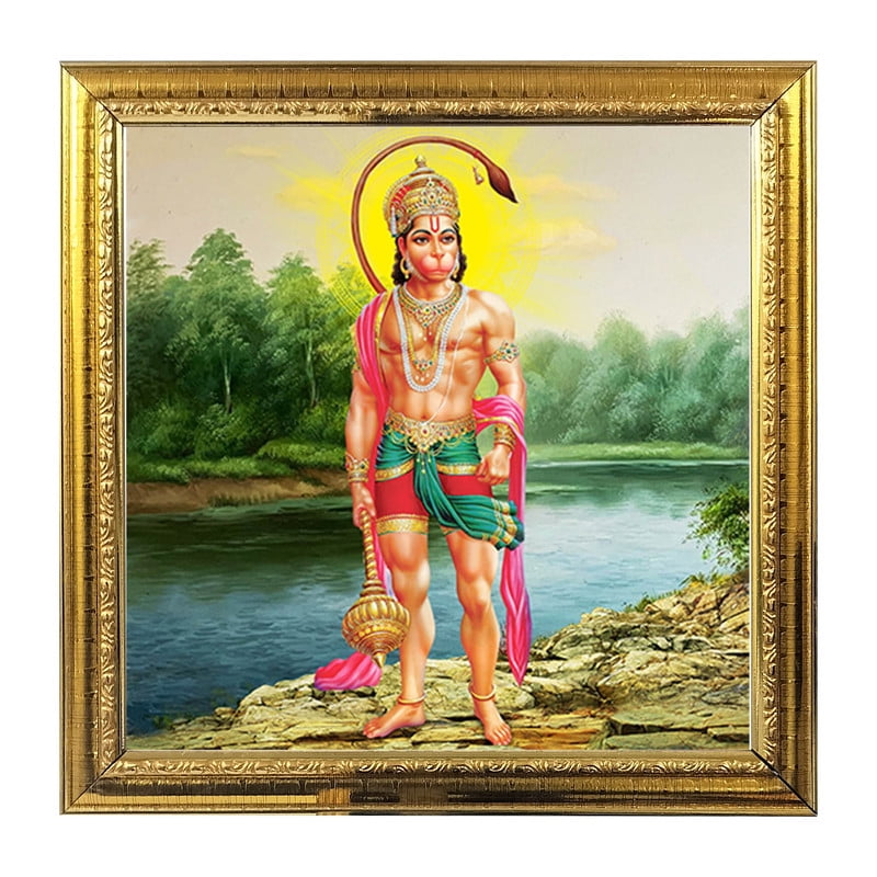 Lord Hanuman God Idol Photo Frame for Pooja Hindu Devi Devta Wall ...