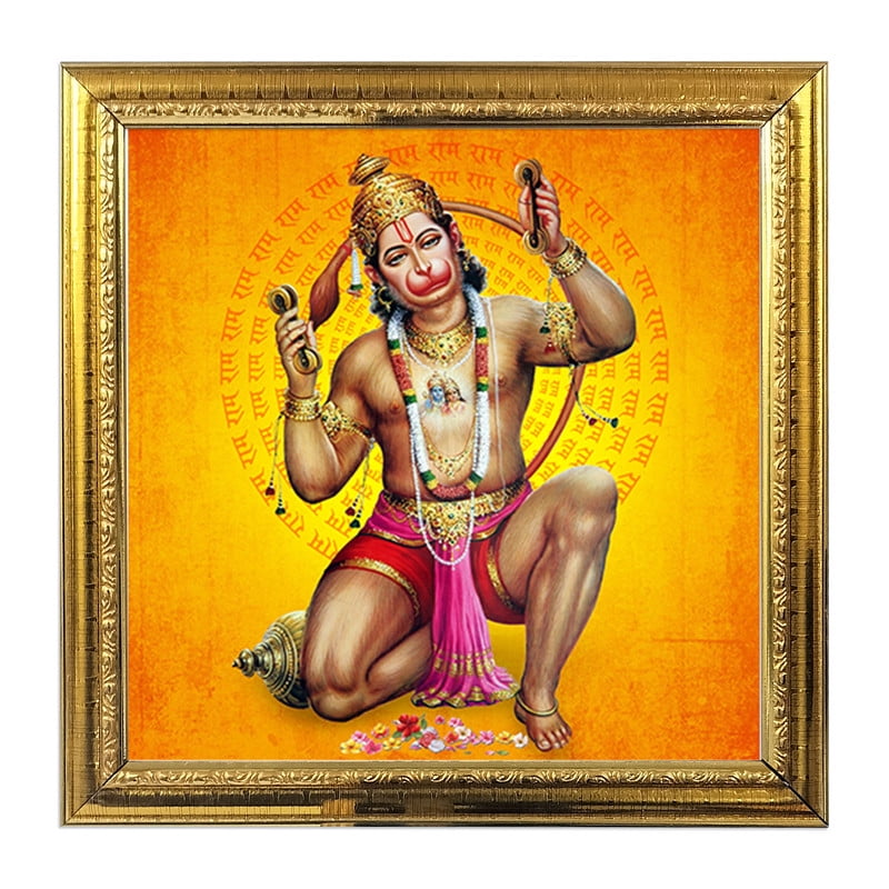 Lord Hanuman Hindu Religious God Photo Frames For Indian Pooja Wall ...