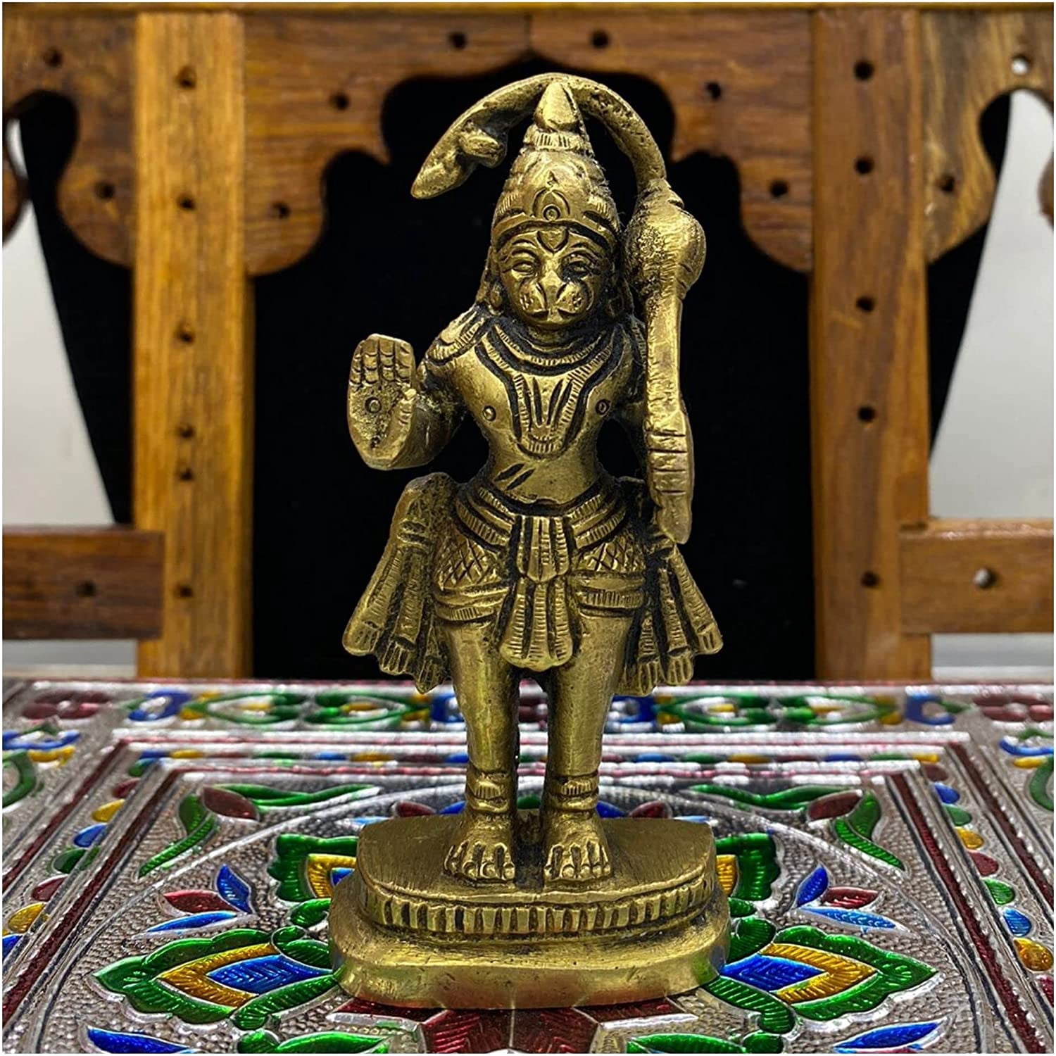 Lord Hanuman Statue in Brass Hanuman Ji Idol Hindu God Statue Ram Bhakt ...