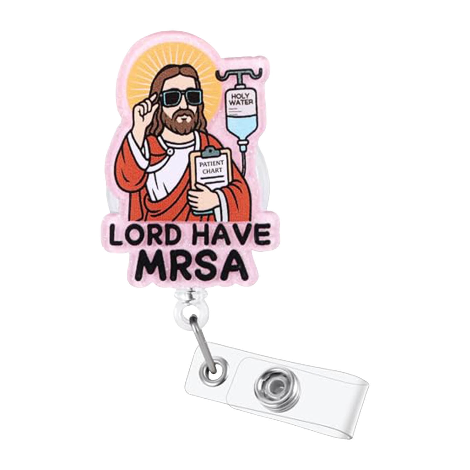 Lord Have MRSA Badge Reel Retractable Name Tag for CNA MA Healthcare ...