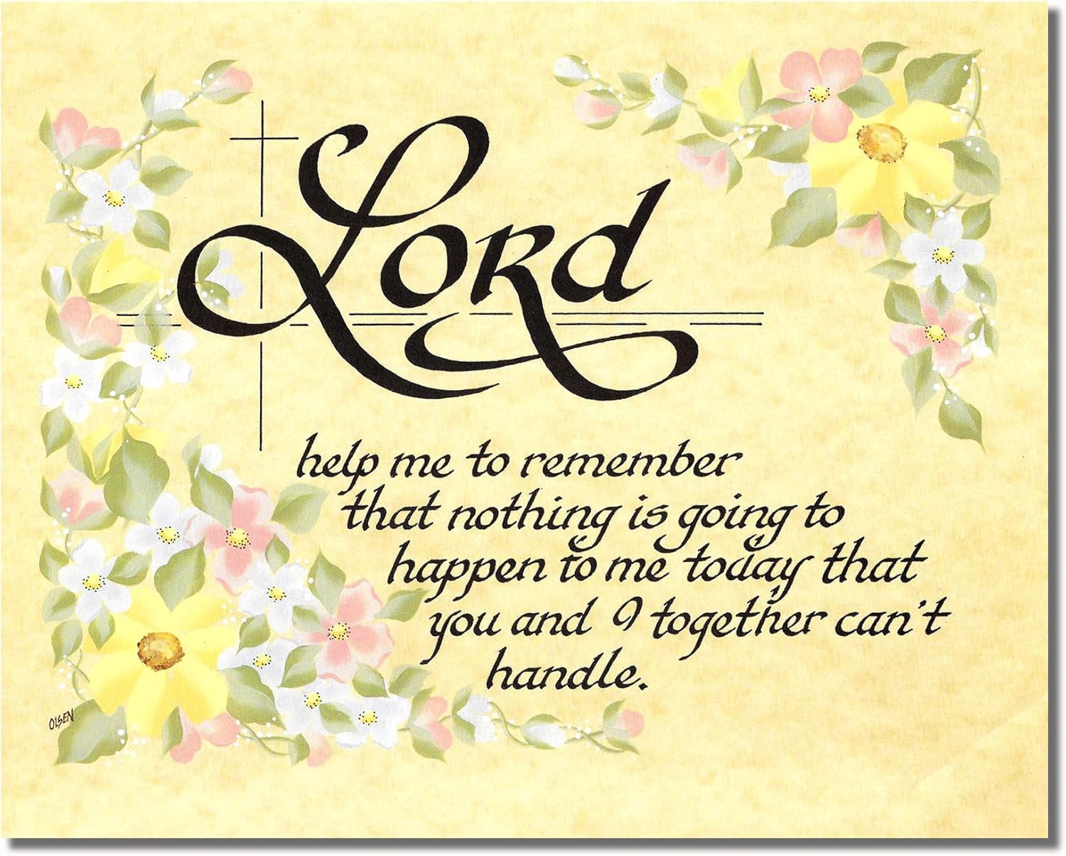 Lord Help Me to Remember Christian Religious Wall Picture 8x10 Art ...