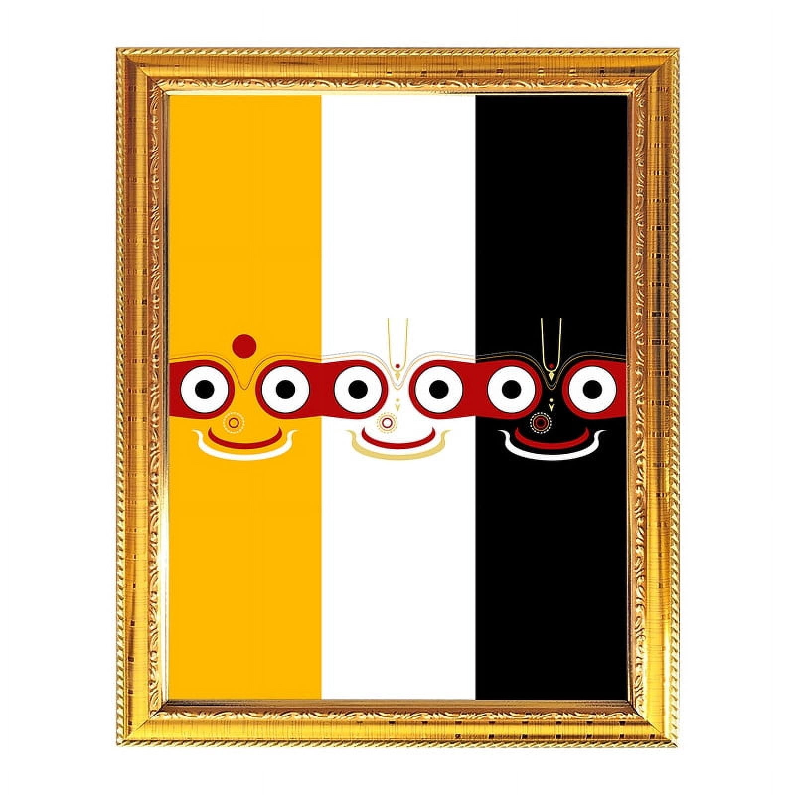 Lord Jagannath God Photo Frames For Pooja Indian Golden Wall Décor ...