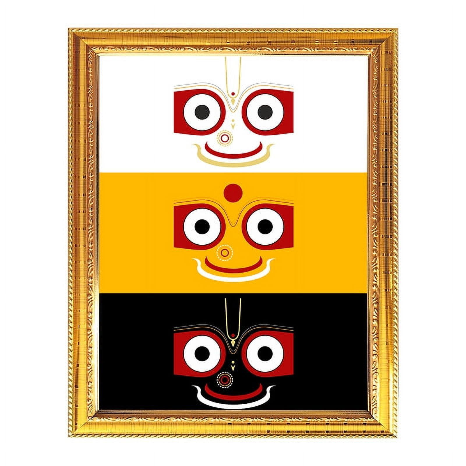 Lord Jagannath God Photo Frames For Pooja Indian Golden Wall Décor ...