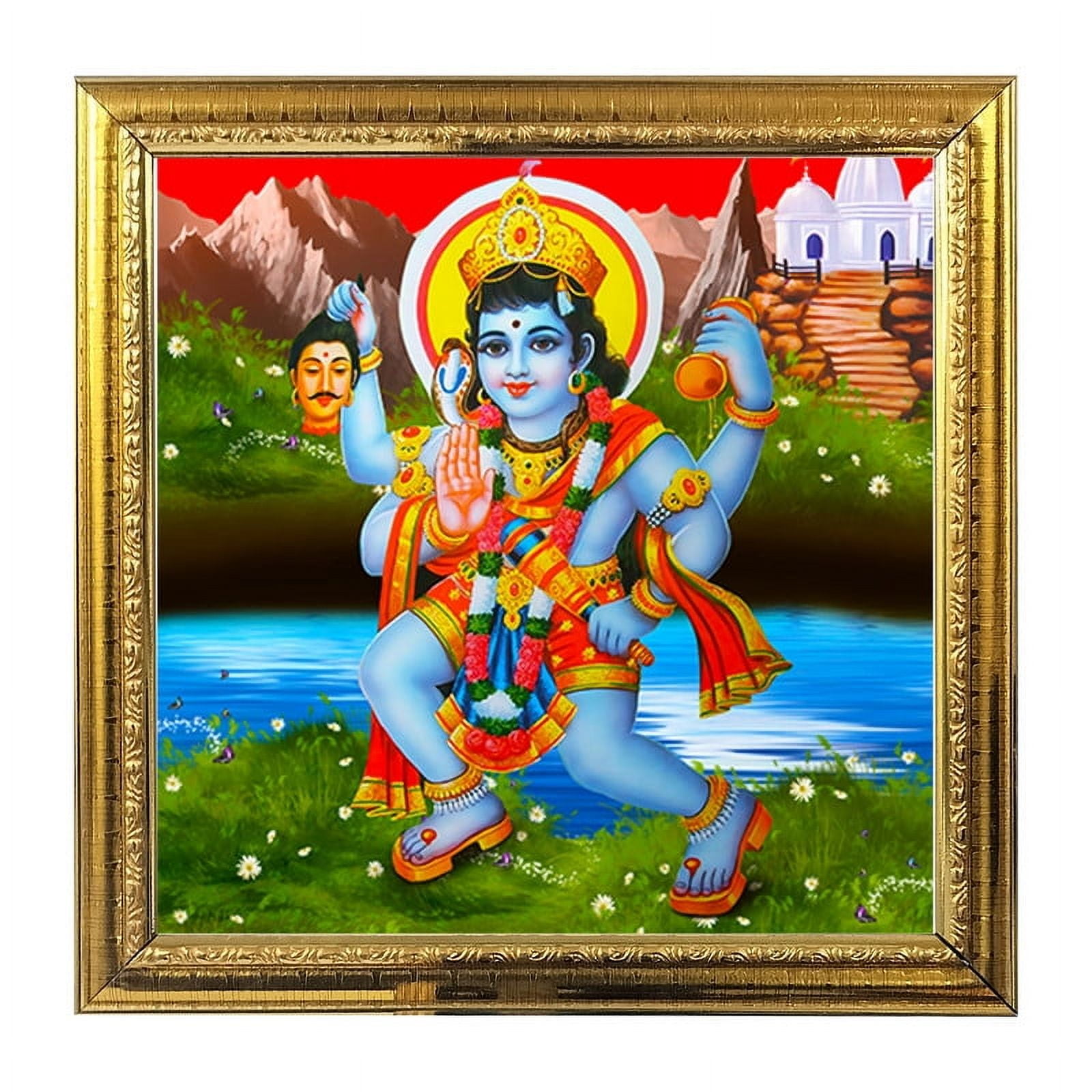 Lord Kaal Bhairav India God Photo Frame for Pooja Hindu Bhagwan Devi ...