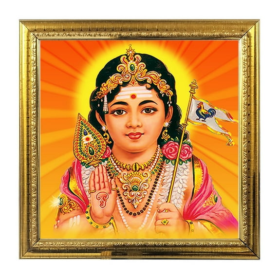 Lord Kartikey Murugan India God Idol Photo Frame for Pooja Hindu ...