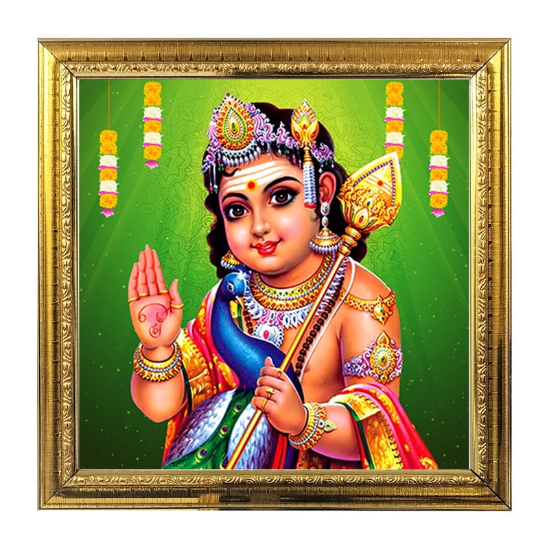 Lord Kartikeya India God Photo Frame for Pooja Hindu Bhagwan Devi Devta ...
