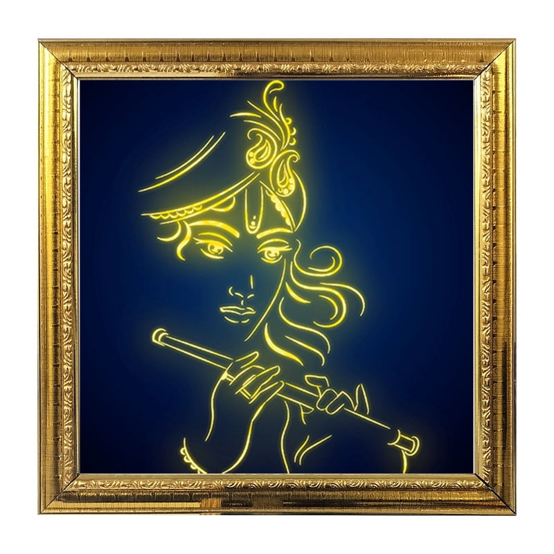 Lord Krishna God Idol Photo Frame for Pooja Hindu Bhagwan Devi Devta ...