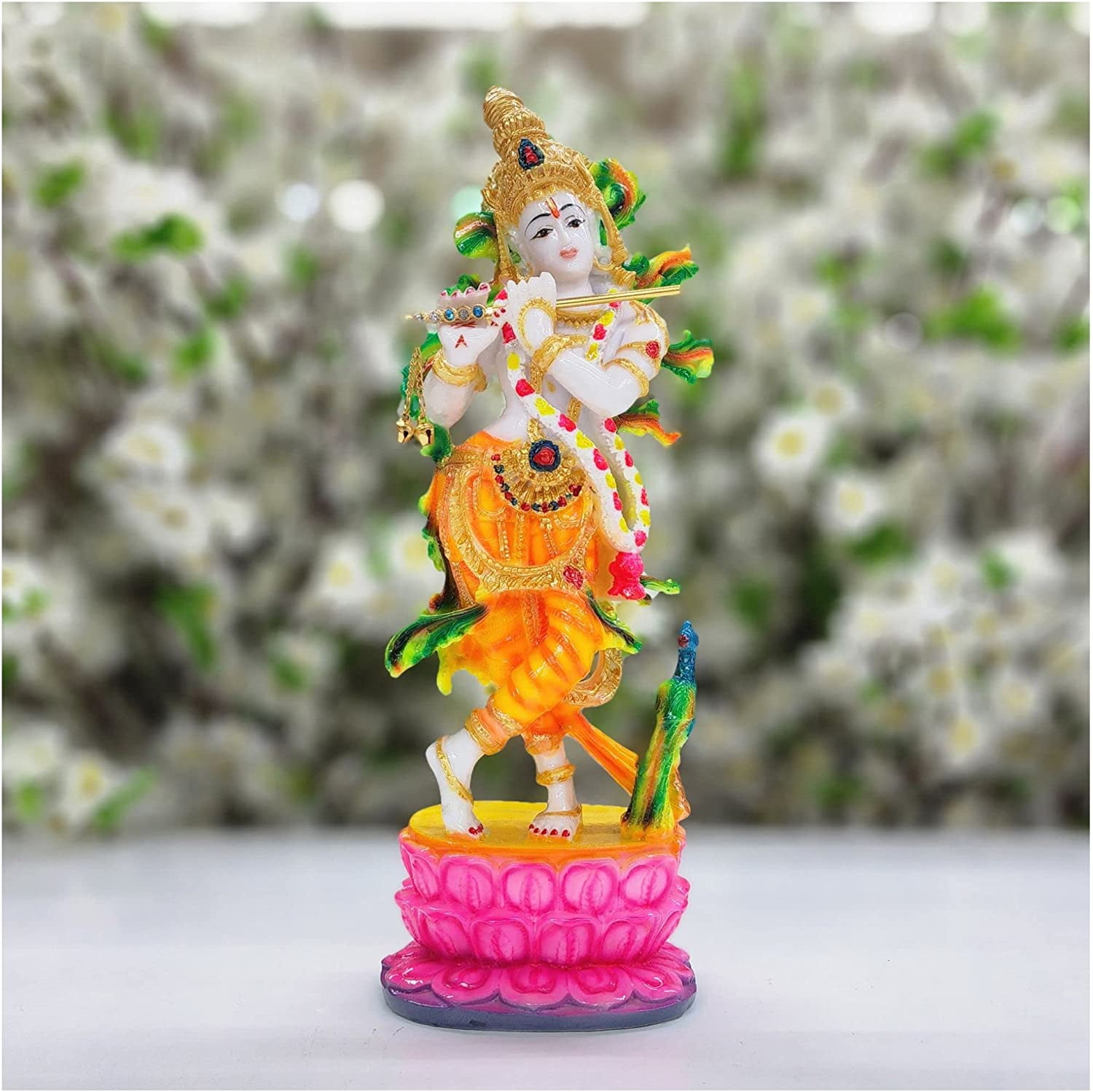 Lord Krishna Statue in Marble Dust Krishna Sculpture Standing Krishna ...
