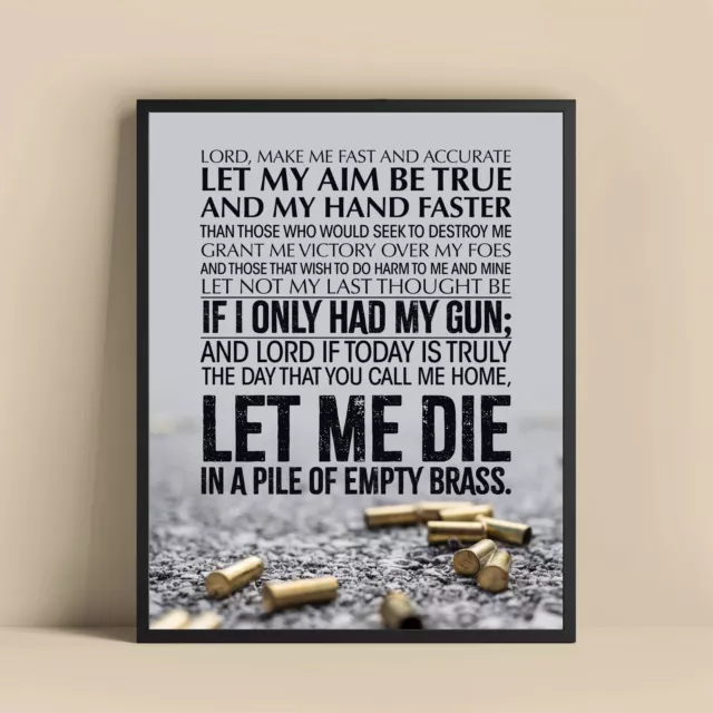 Lord Make Me Fast And Accurate Wall Art - Tactical Prayer Poster ...