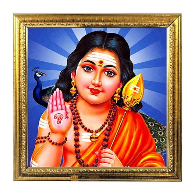 Lord Murugan God Idol Photo Frame for Pooja Hindu Bhagwan Devi Devta ...