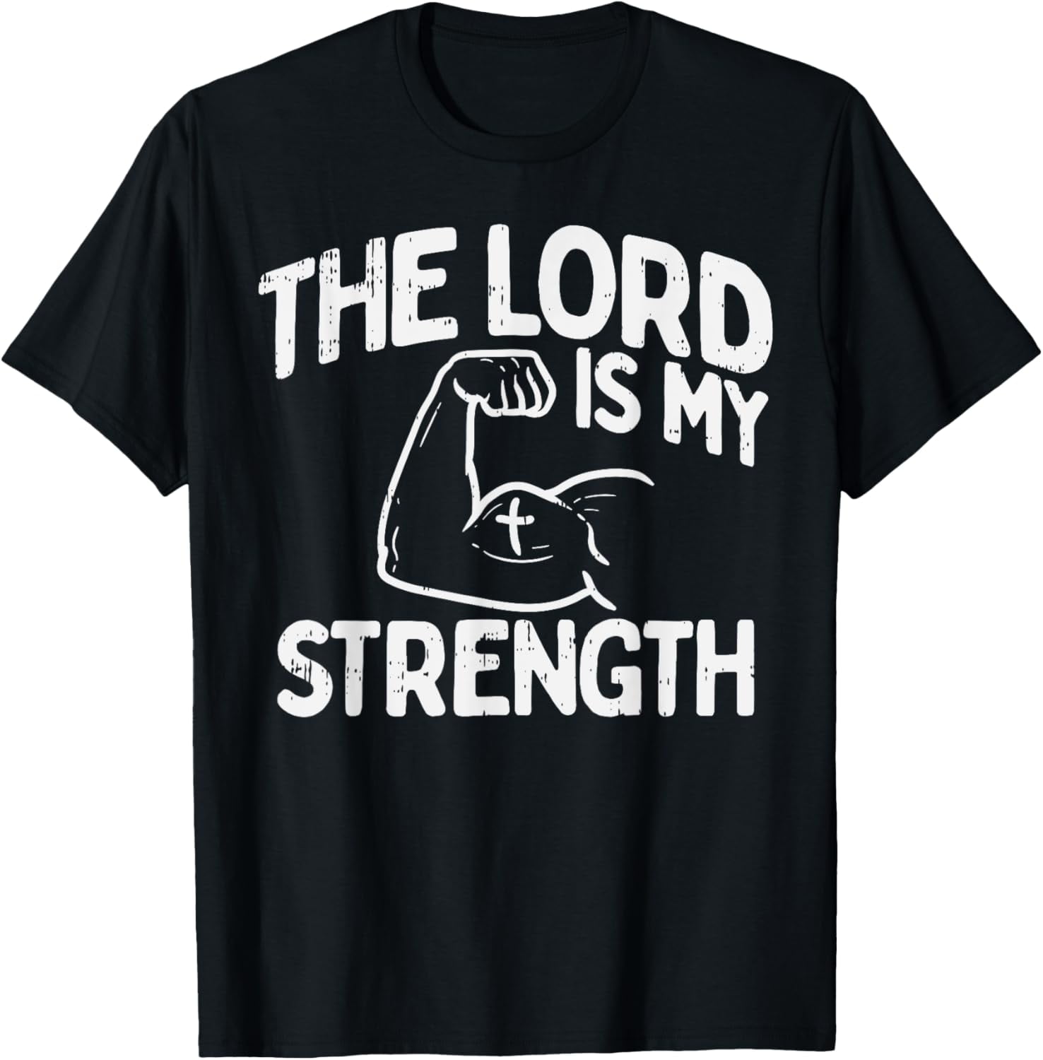 Lord My Strength Bible Workout Gym God Jesus Catholic Gift T-Shirt ...
