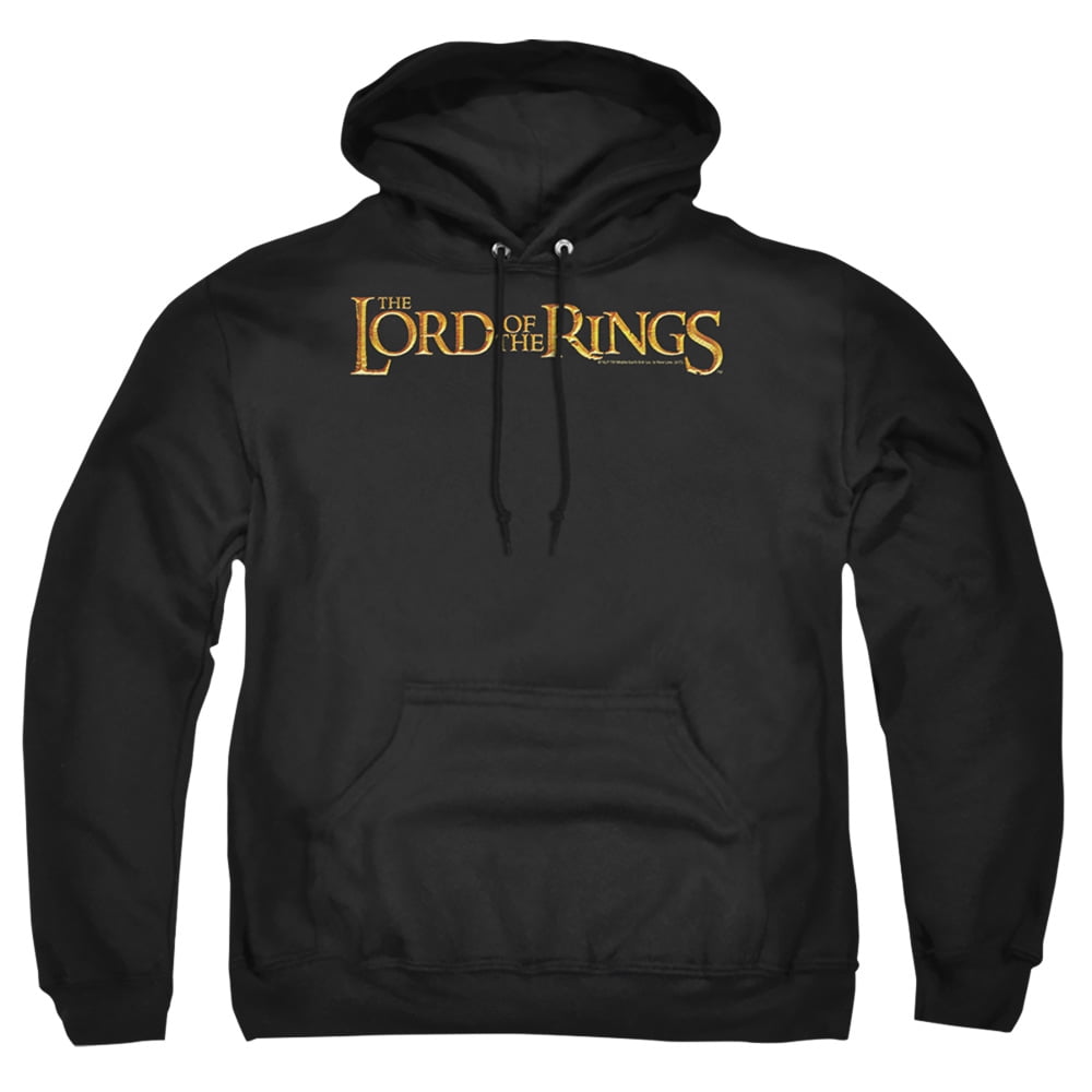 Lord Of The Rings Men's Lotr Logo Hooded Sweatshirt Black - Walmart.com