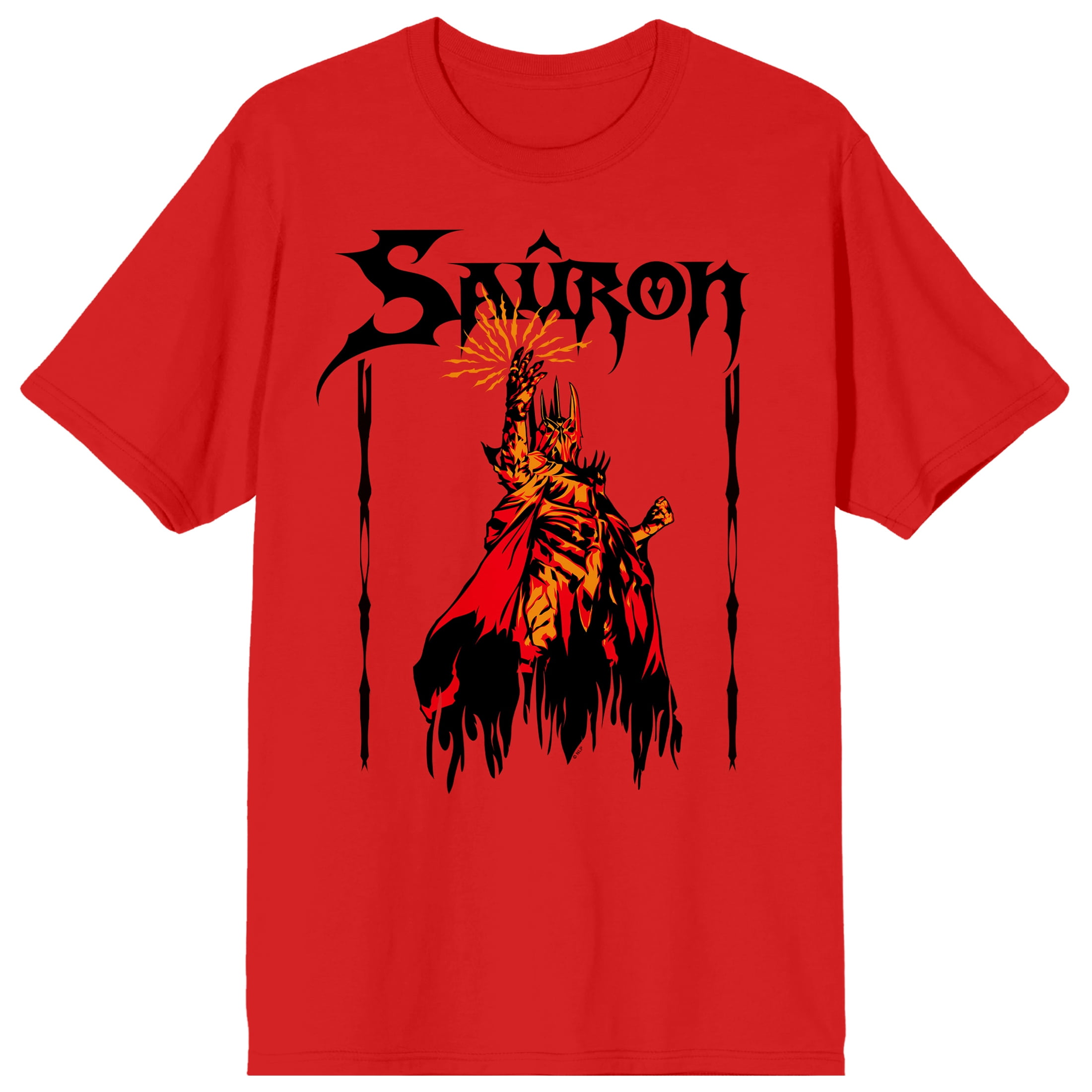 Lord Of The Rings Sauron Adult Red Crew Neck Short Sleeve T-shirt-Large ...