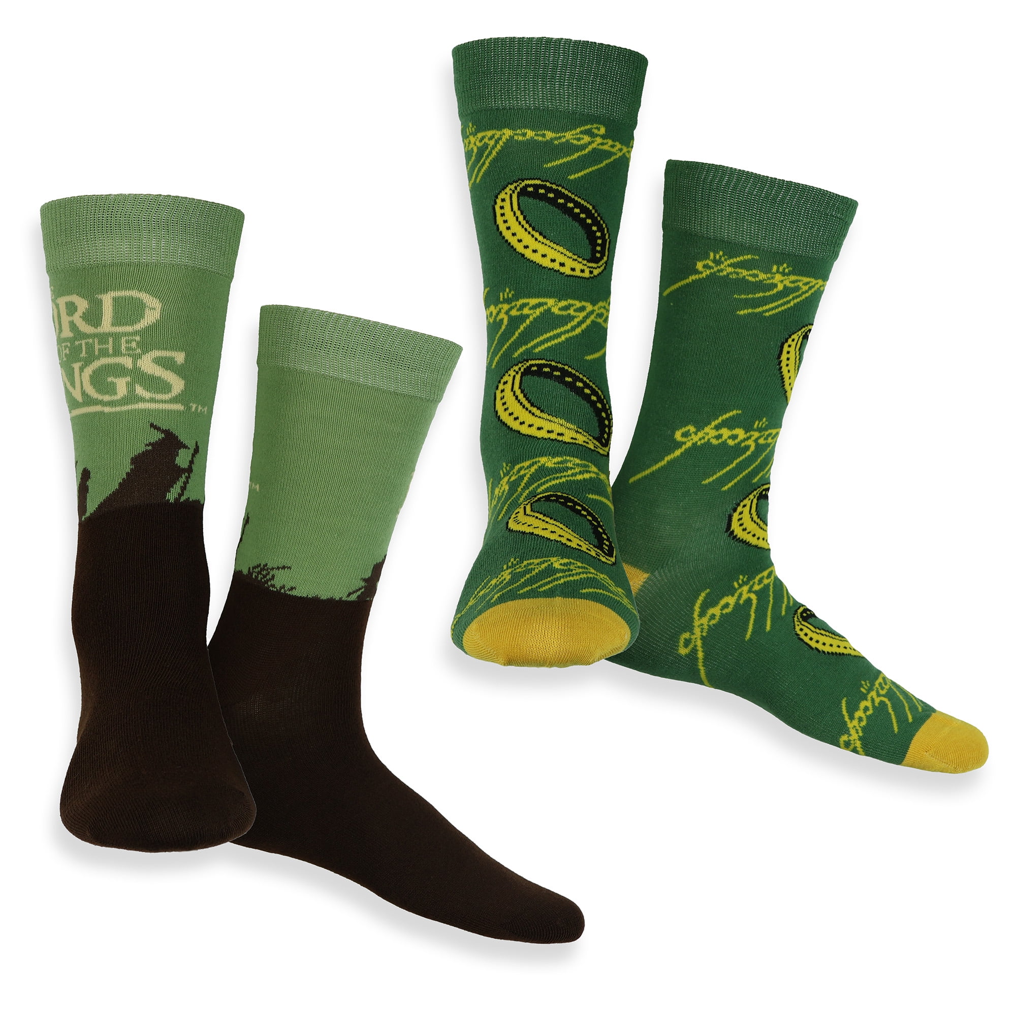 Lord Of The Rings Socks Men's Ring Adventure Design Adult Mid Calf Crew ...