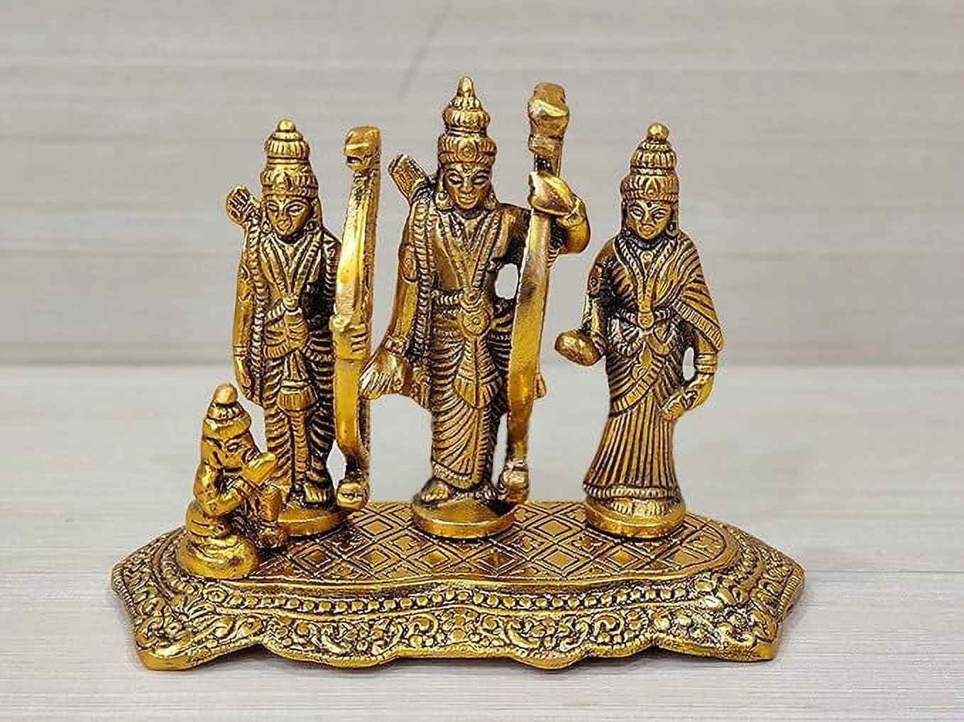 Lord Ram Darbar Idol Metal Showpiece Hindu Religious Idols Ram Sita ...