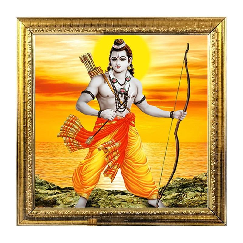 Lord Rama India God Photo Frame for Pooja Hindu Bhagwan Devi Devta ...