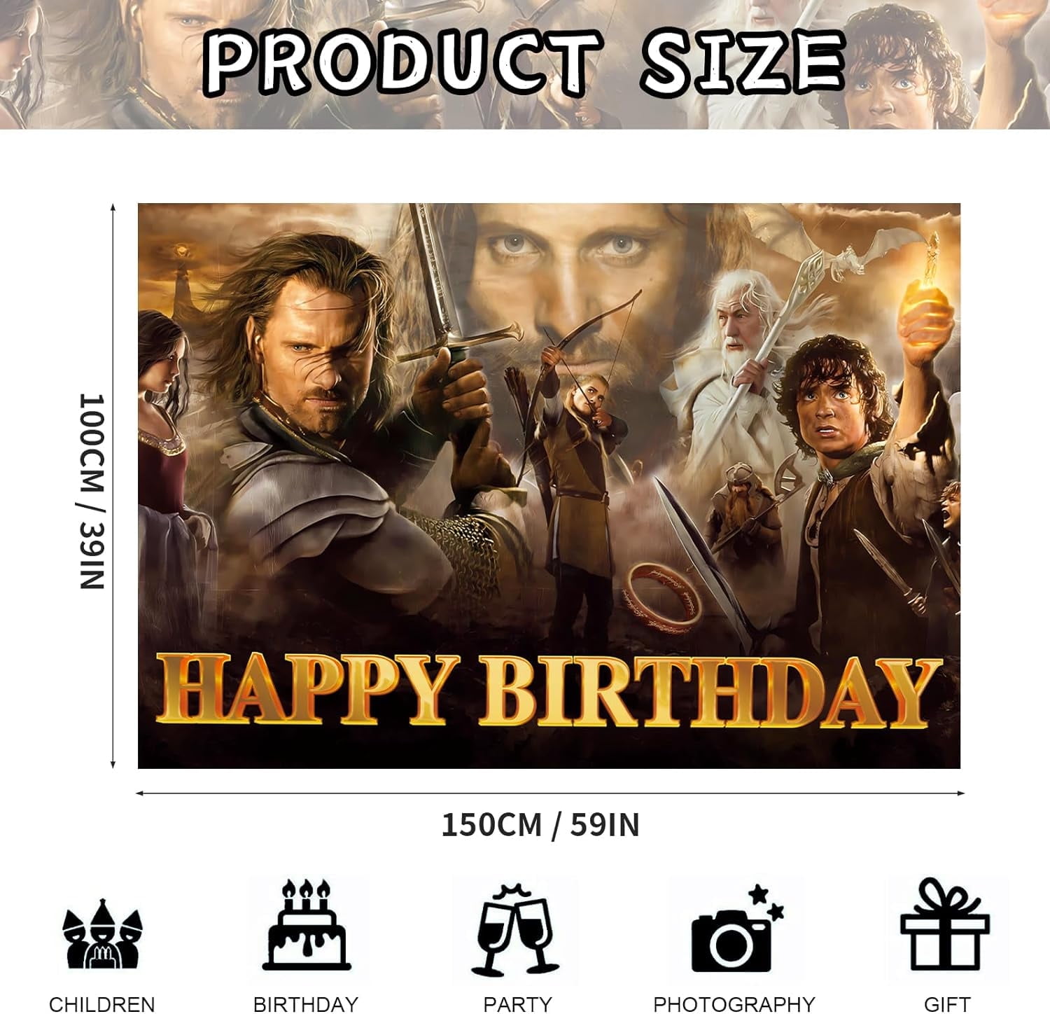 Lord of the Rings Birthday Party Decoration, Include Birthday Party ...
