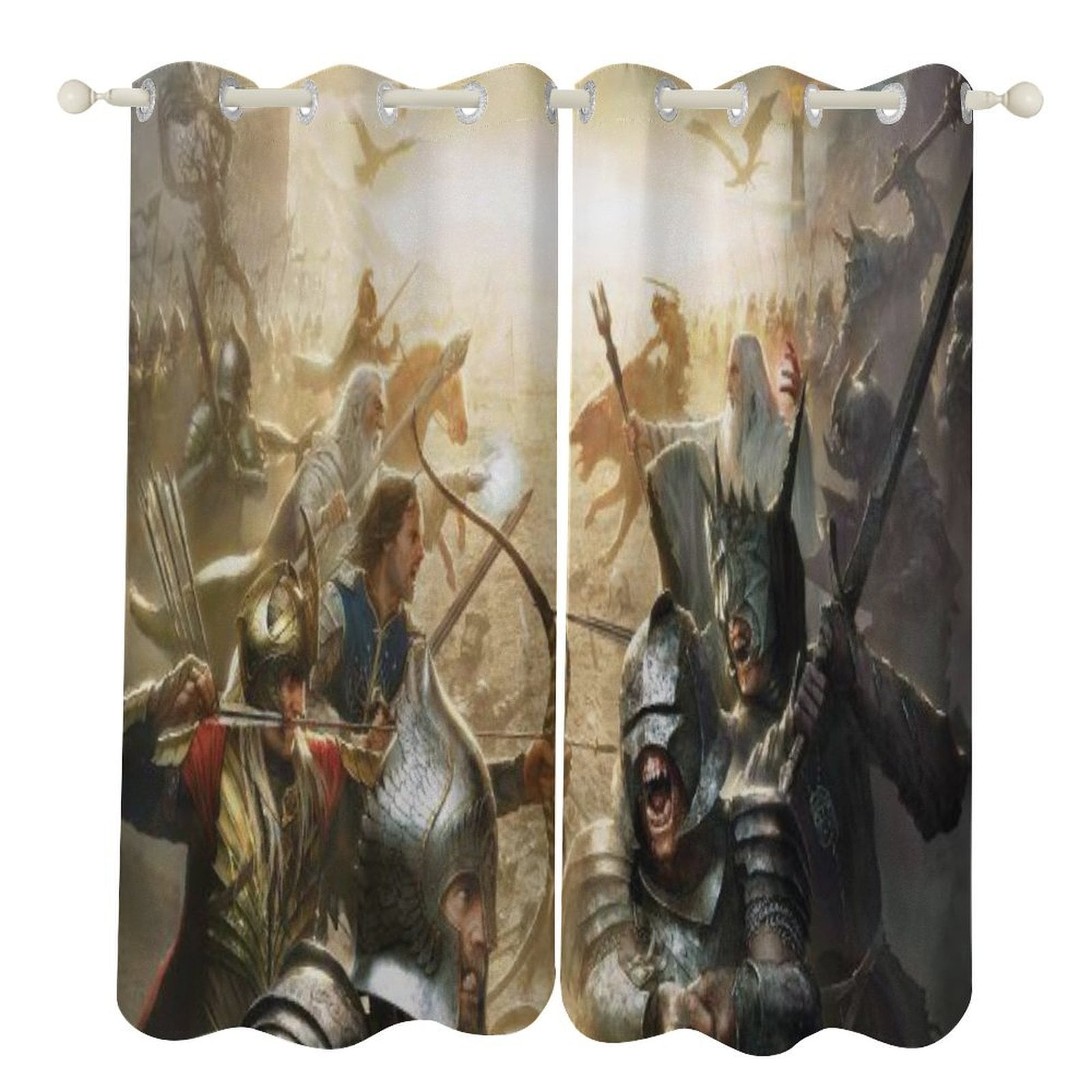 Lord Of The Rings Curtain Sets Bedroom 52 X72 Inches Long With Grommets