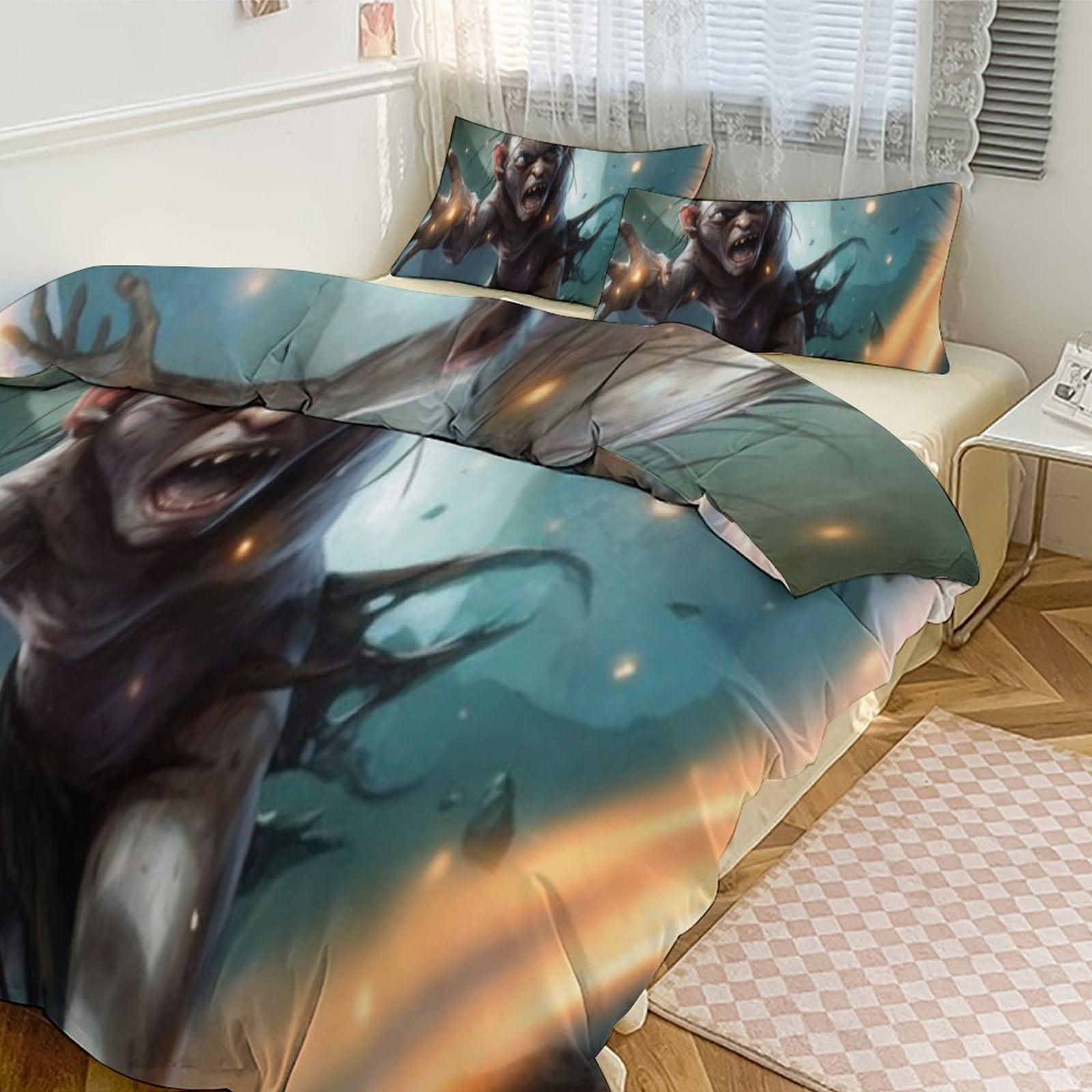 Lord of the Rings Duvet Covers Pillowcases 3 Piece Set 79"x90",Gollum ...