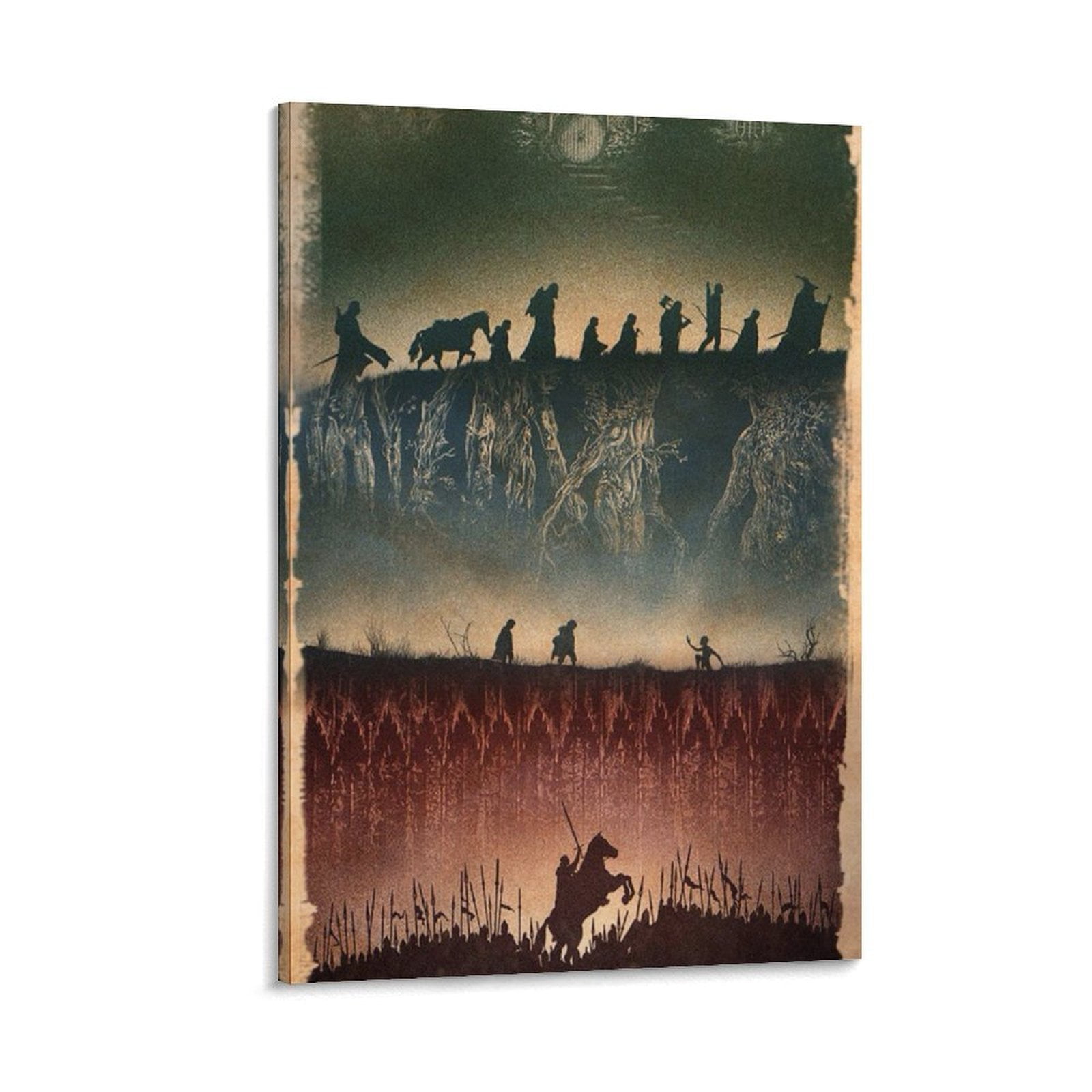 Lord of The Rings Hobbit Art RETRO Movie Poster Room Aesthetic Poster ...