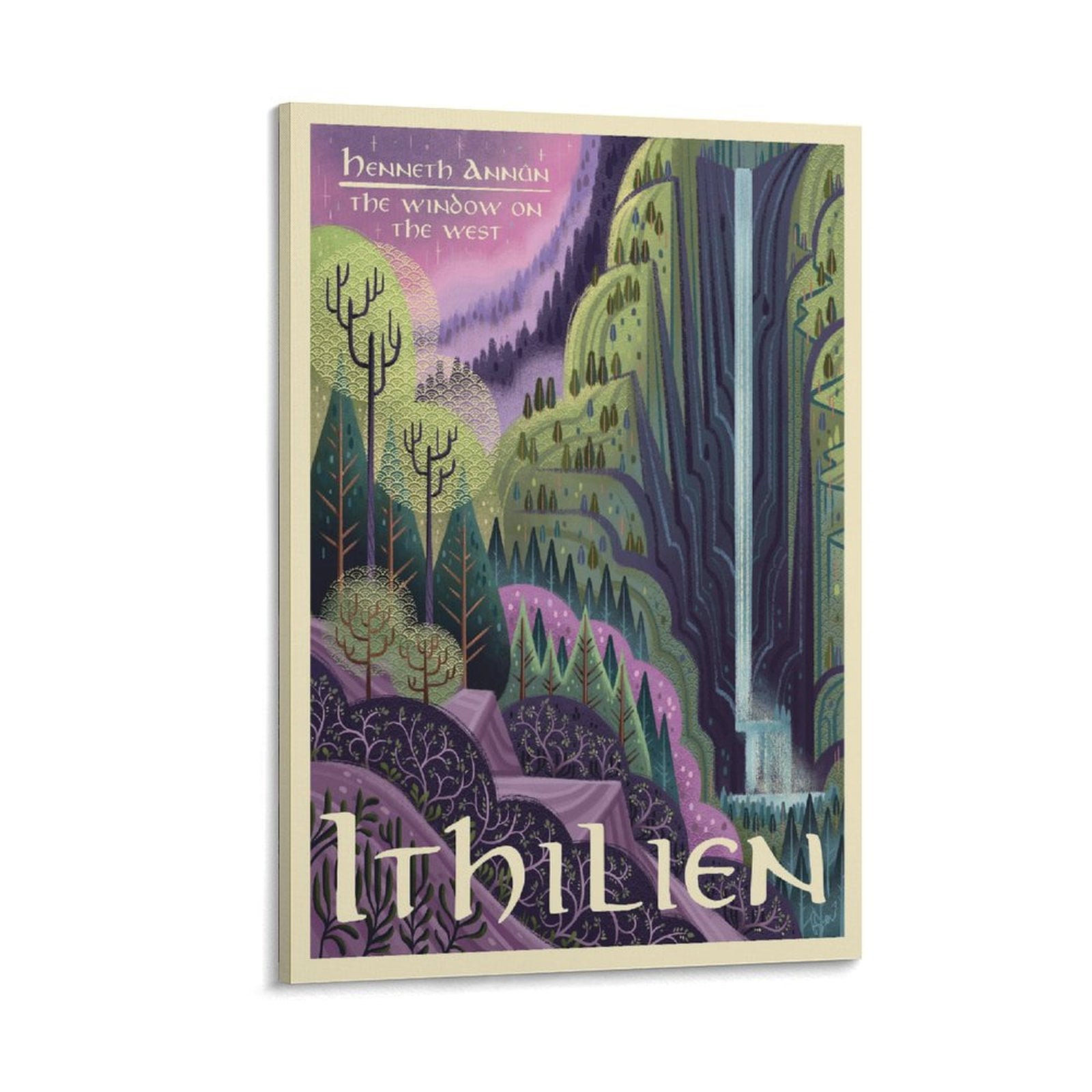 Lord of The Rings Retro Travel Poster Ithilien Art Poster Canvas ...