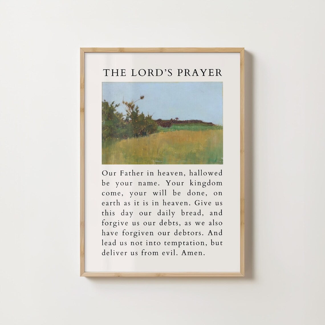 The Lord'S Prayer, Christian Wall Art, Bible Verse Wall Art, Landscape ...