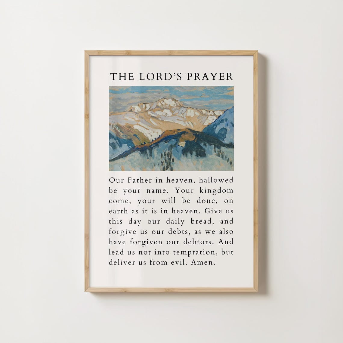 The Lord'S Prayer, Christian Wall Art, Bible Verse Wall Art, Landscape ...