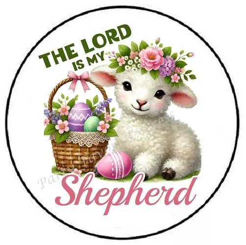 The Lord Is My Shepherd Lamb Easter Sticker Party Favors Sticker ...