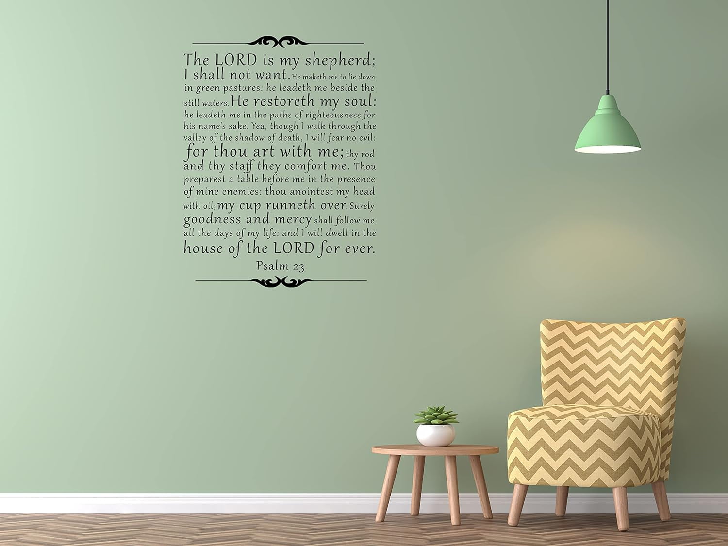 The Lord is my Shepherd - Psalm 23 Scripture Wall Bible Verse Decal ...