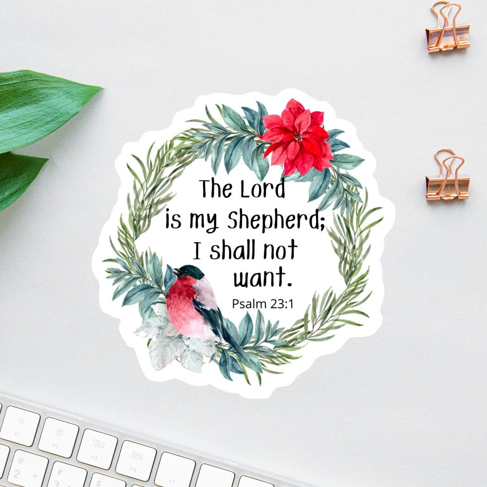 The Lord Is My Shepherd Sticker, Bible Sticker, Faith Sticker ...