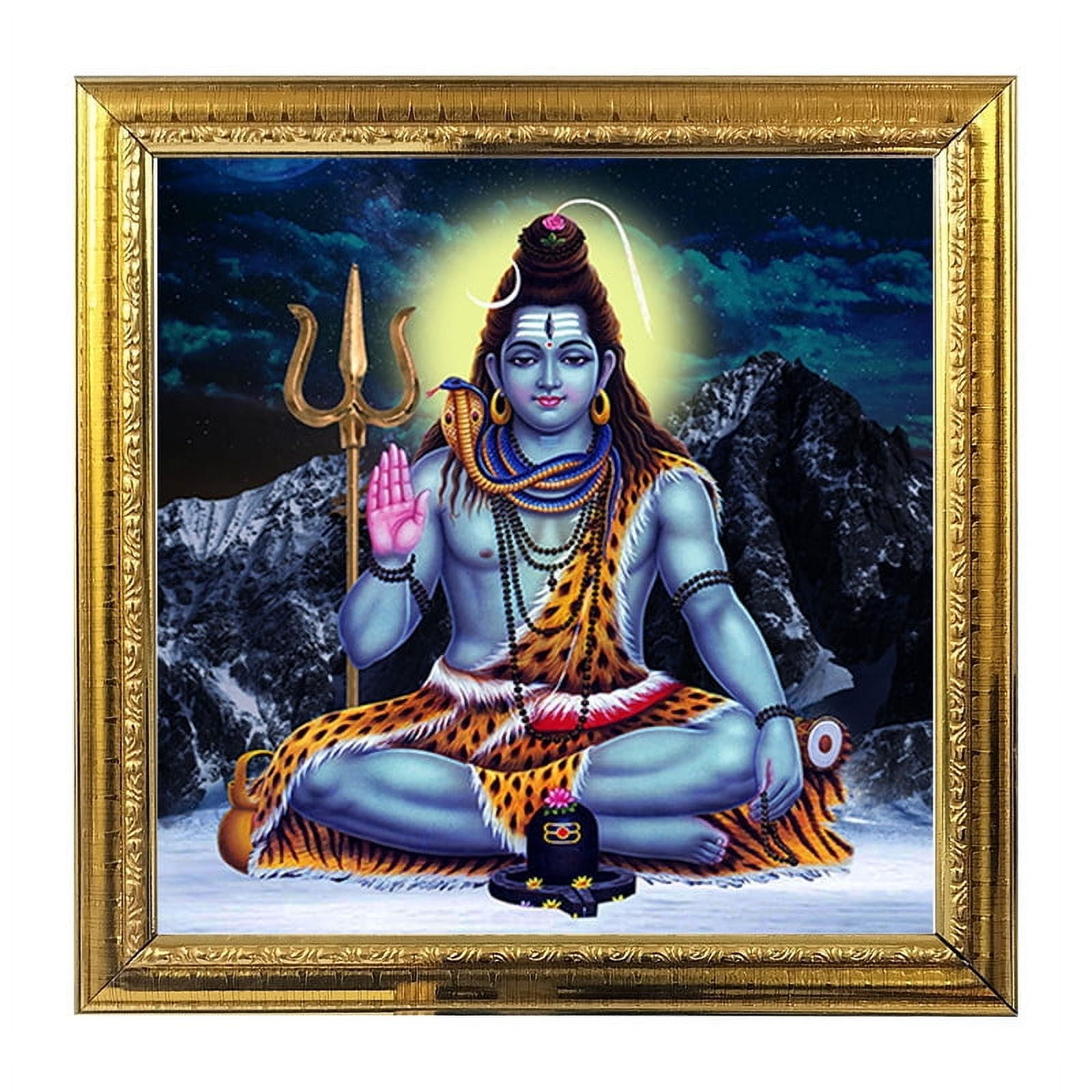 Lord Shiva India God Photo Frame for Pooja Hindu Bhagwan Devi Devta ...