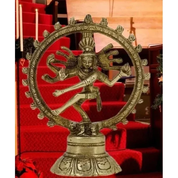 Lord Shiva Natraj Statue Designer Brass Dancing Natraja Showpiece -4 ...
