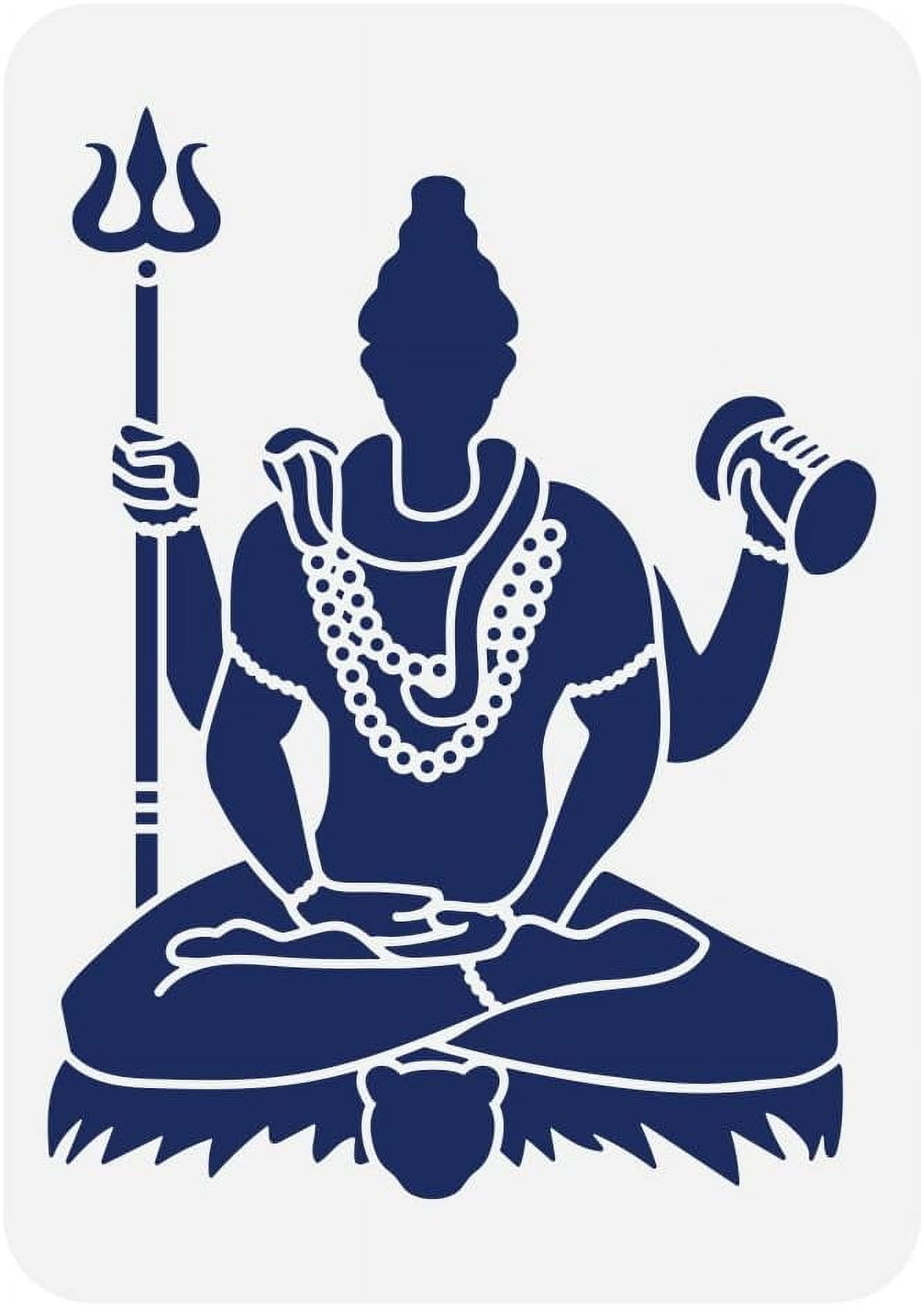 Lord Shiva Painting Stencil 8.3x11.7inch Reusable India God Pattern ...