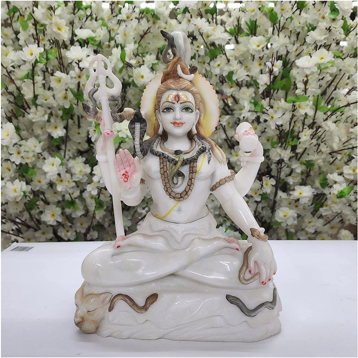 AtoZ India Cart's Lord Shiva Statue, Large Marble Idol, Mahadev ...